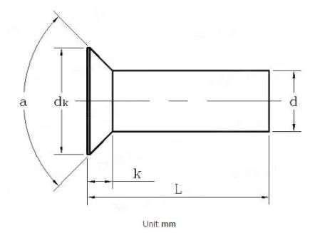 remache avellanado remache sólido de cabeza plana - Haiyanbolt.com